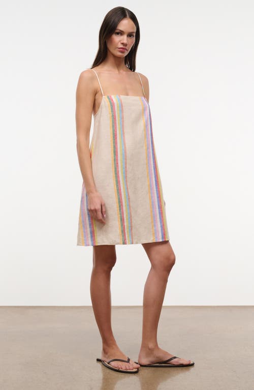 STAUD STAUD Laura Stripe Linen Mini Dress